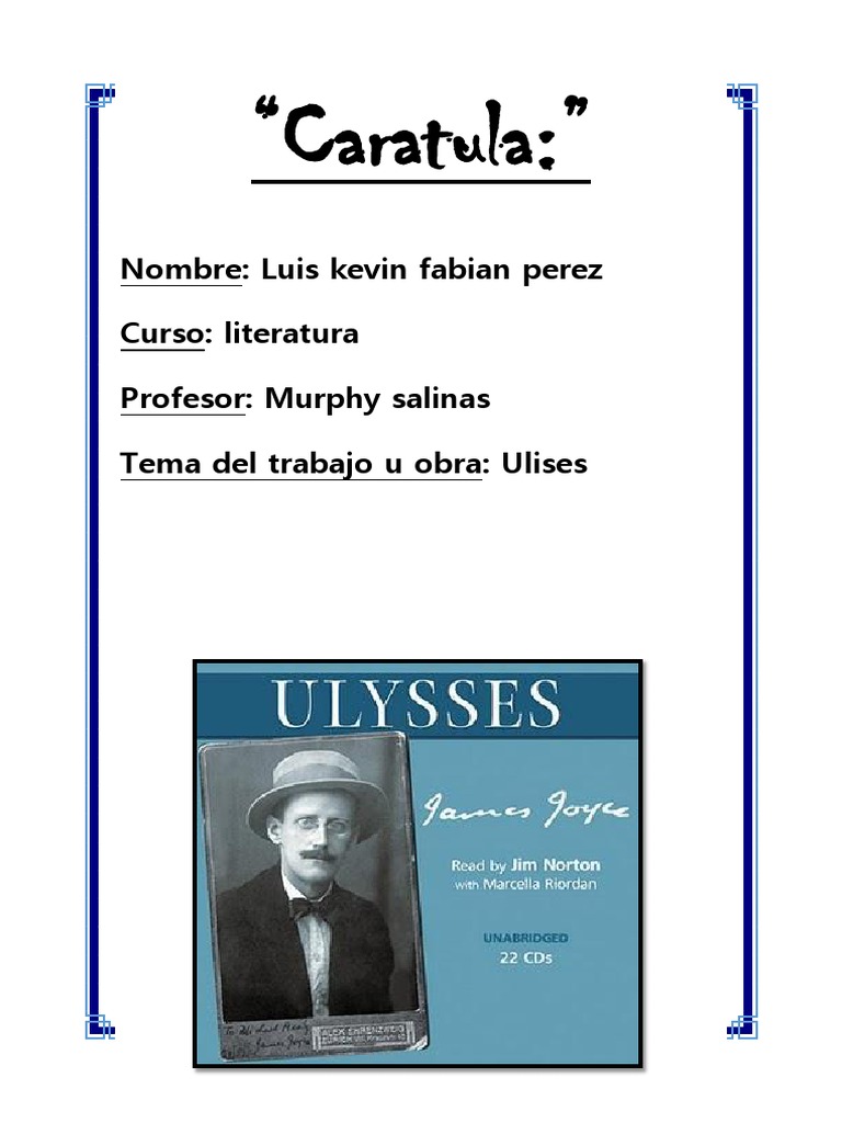 Ulises | PDF | James Joyce | Ulises (novela)