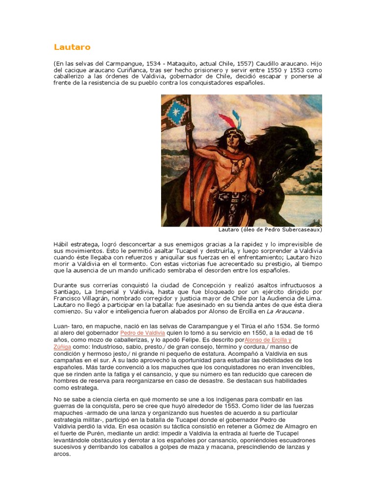 Lautaro | PDF | Guerra de la era moderna temprana | Militares de españa
