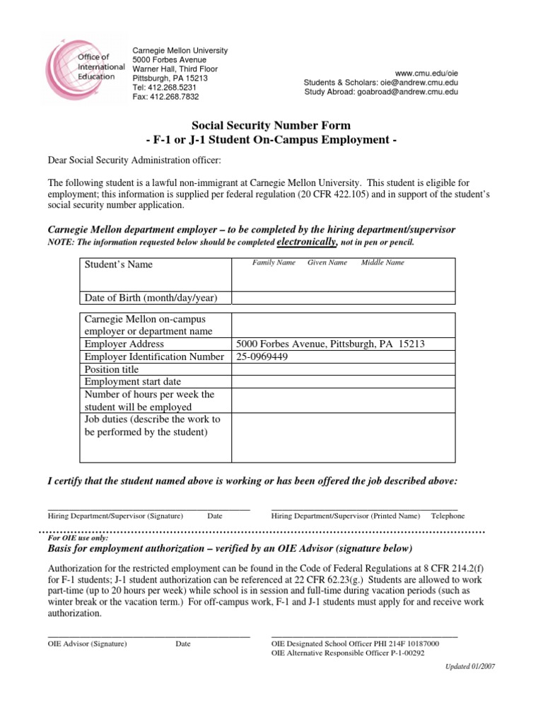 SSN Application Form | PDF | Social Security Number | Government Of The ...