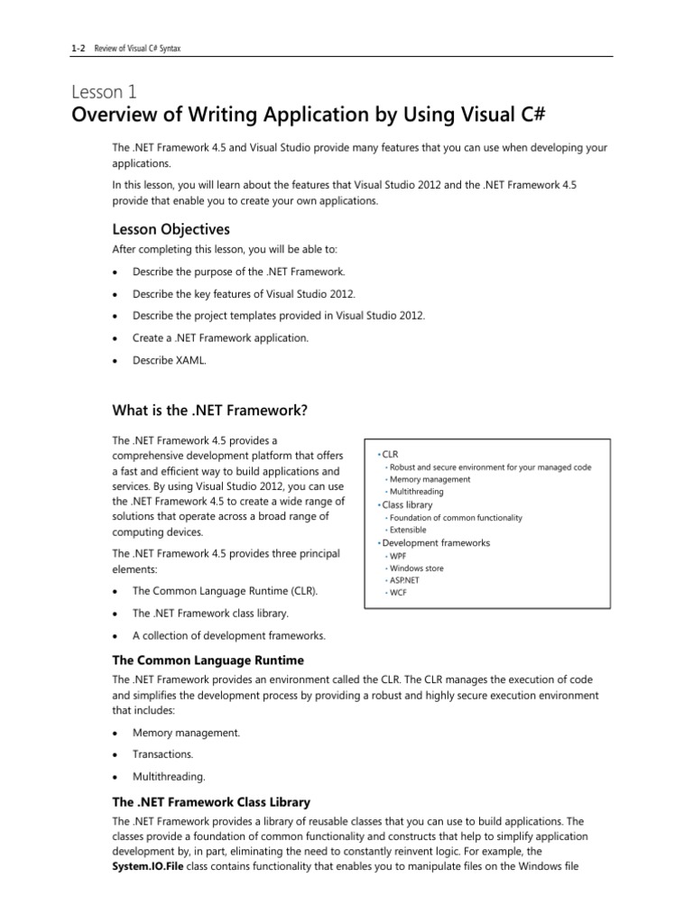 1 4 | PDF | Extensible Application Markup Language | Microsoft Visual Studio