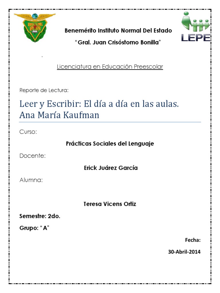 18 - Leer y Escribir El Dia A Dia en Las Aulas | PDF | Escritura ...