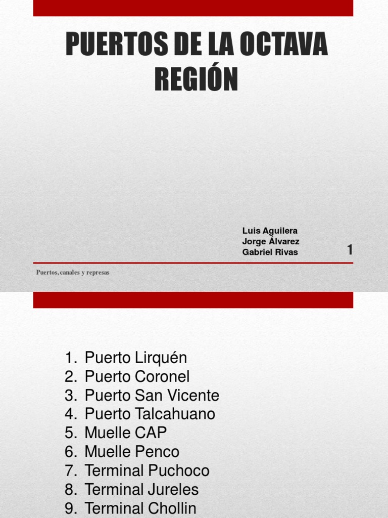 Puertos de La Octava Región. | PDF | Puerto | Chile
