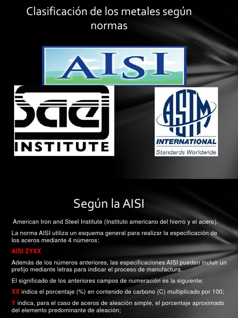 Guía de Clasificación de Aceros AISI | PDF | Acero | Acero inoxidable