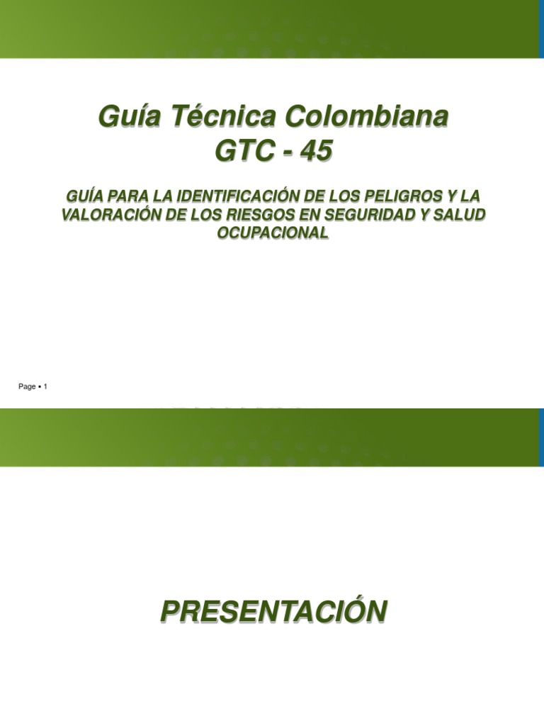 Actualización GTC-45: Identificación de Riesgos | PDF | Salud y ...