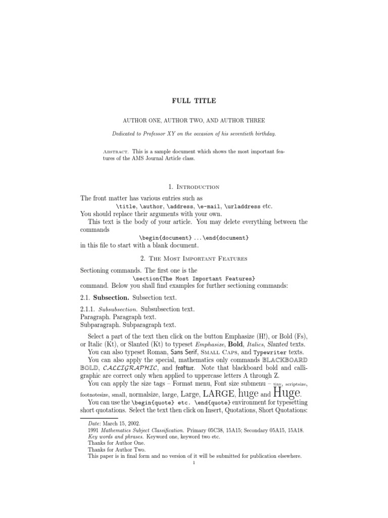 Latex | PDF | Text | Typography