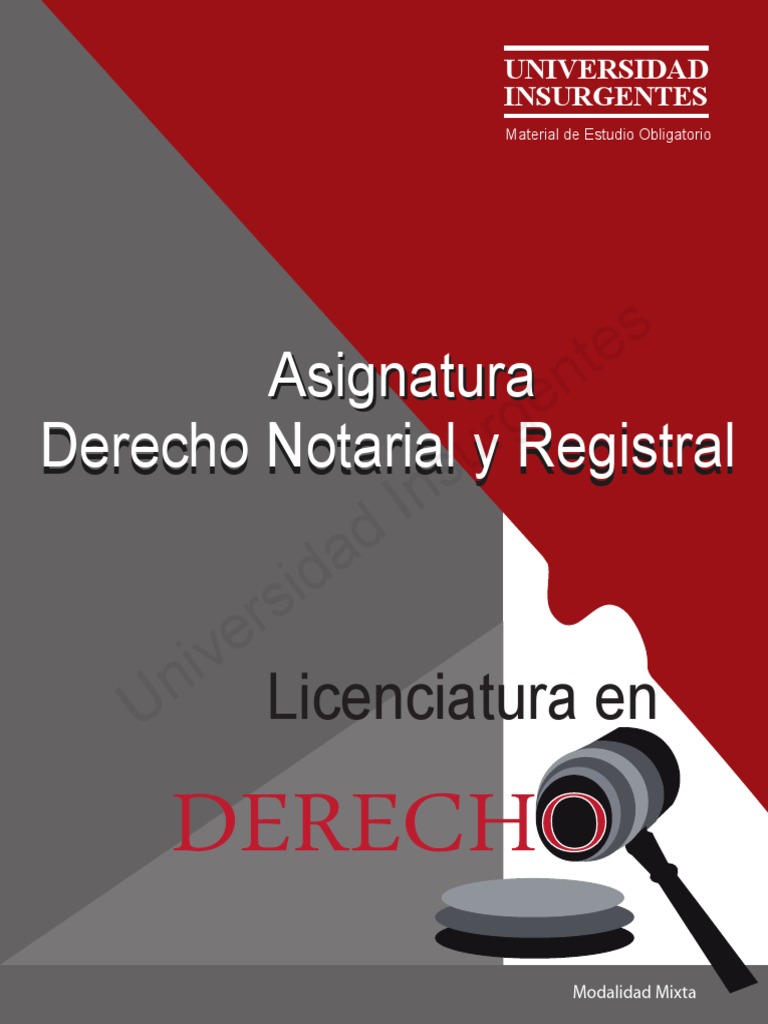 Libro Derecho Notarial y Registral | Información del gobierno | Ley común