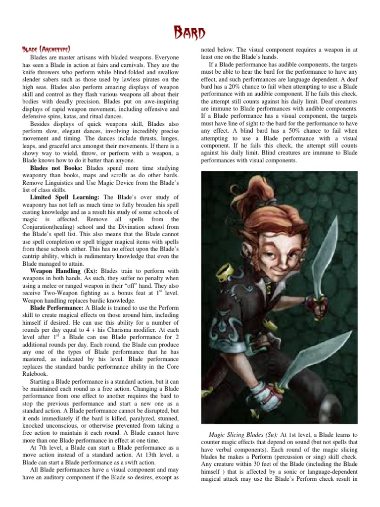 Bard Blade: Master of Weapon Arts | PDF | Weaponry | Leisure