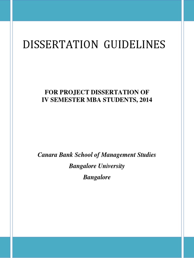 MBA Project Guidelines-1 | PDF