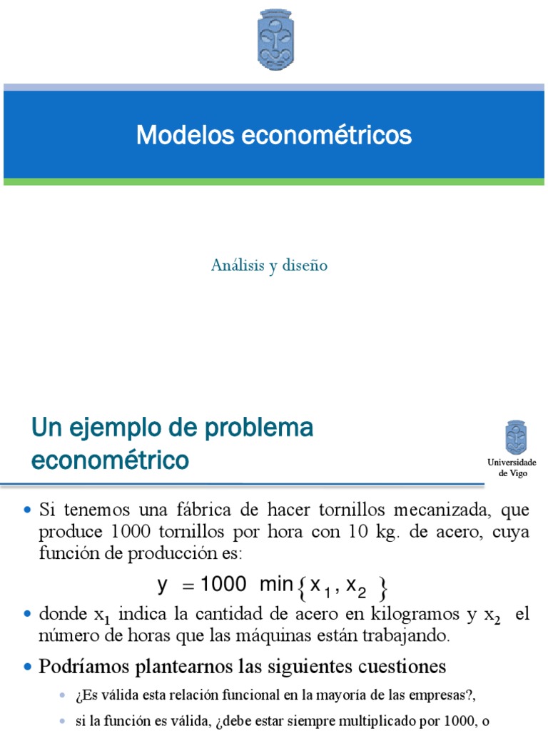 Modelos Econometricos.pdf | Econometría | Hipótesis