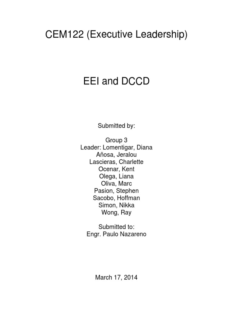 EEI Corporation: A Historical Overview | PDF | Board Of Directors ...