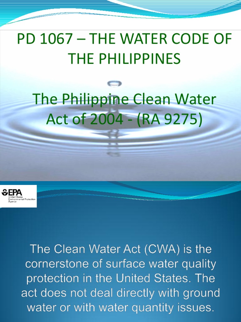 Overview of PD 1067: Water Code | PDF | Clean Water Act | Water Resources