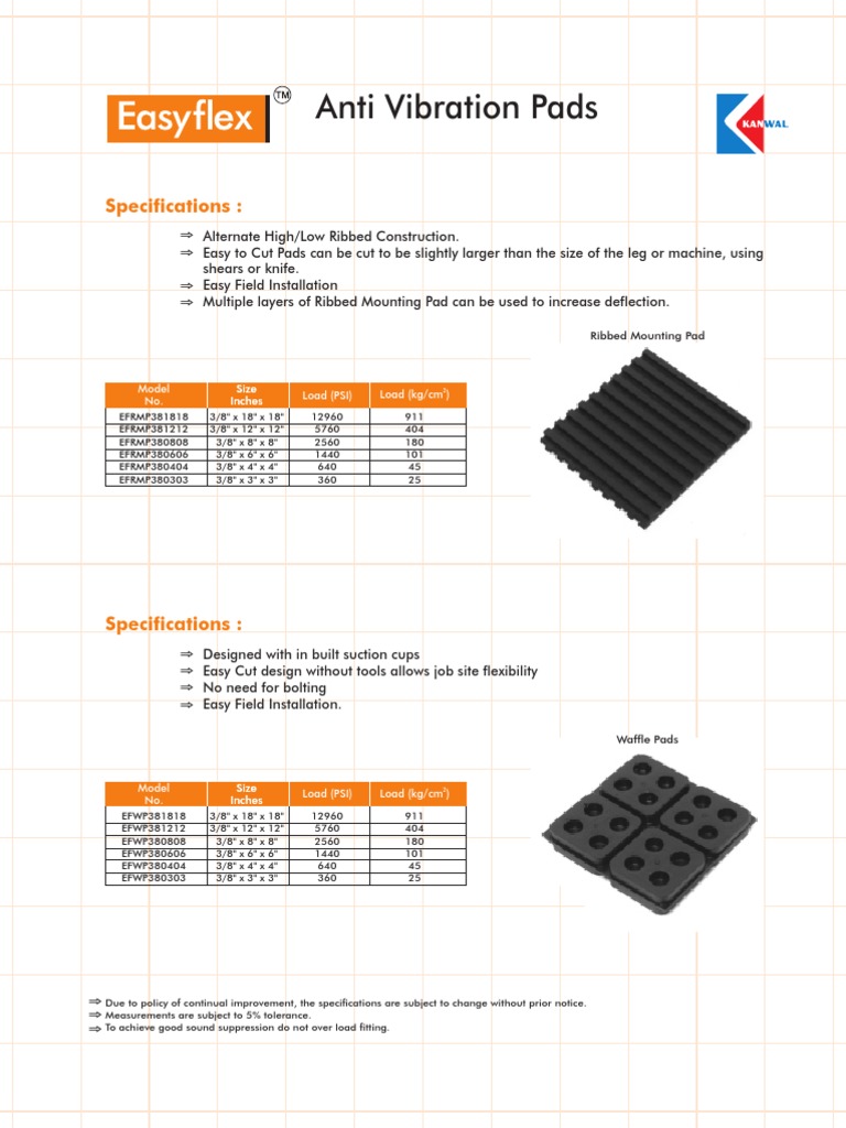Rubber Pad | PDF | Structural Load | Kilogram