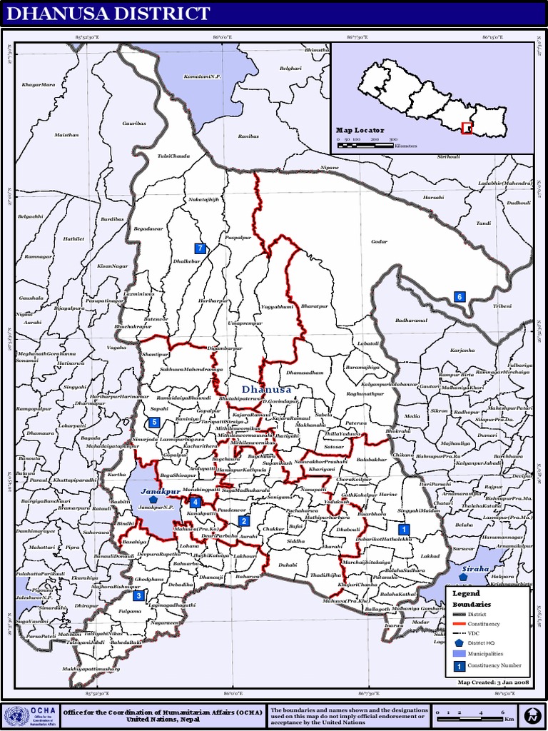 Dhanusha District Map Overview | PDF