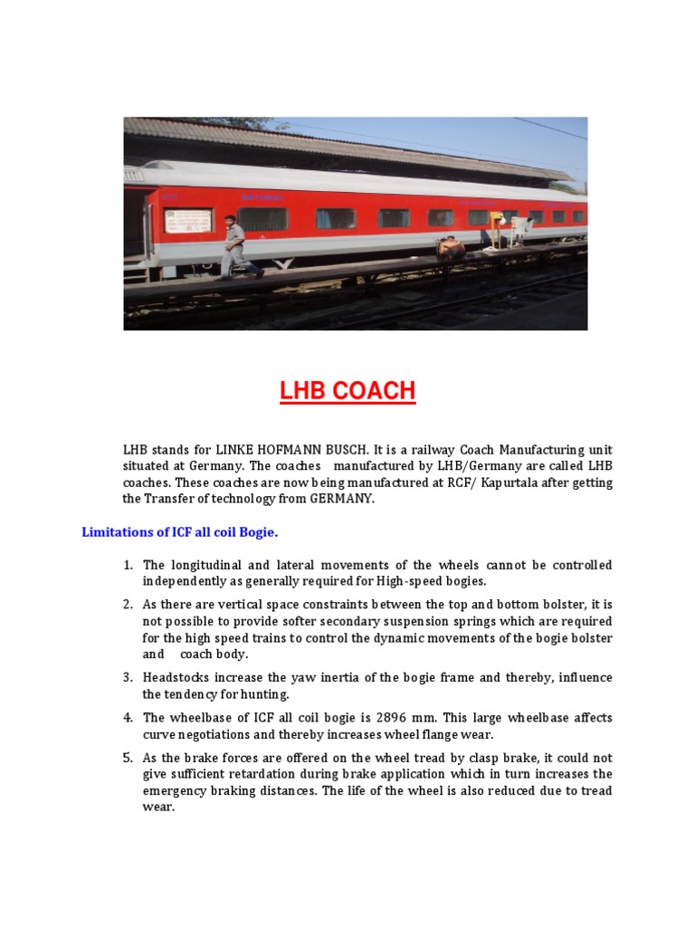 lhb-coach | Suspension (Vehicle) | Housekeeping
