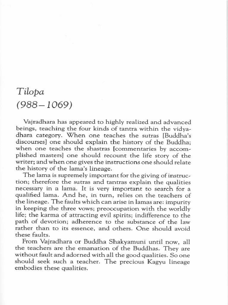 TILOPA | PDF | Mahamudra | New Age