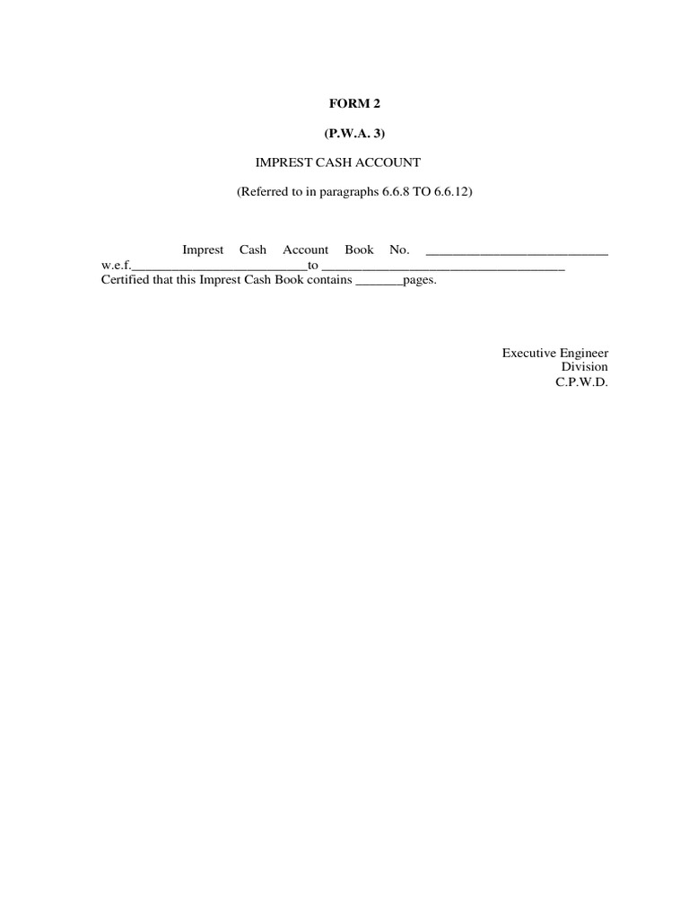 Cpwa Form 2 | PDF | Cash | Cheque