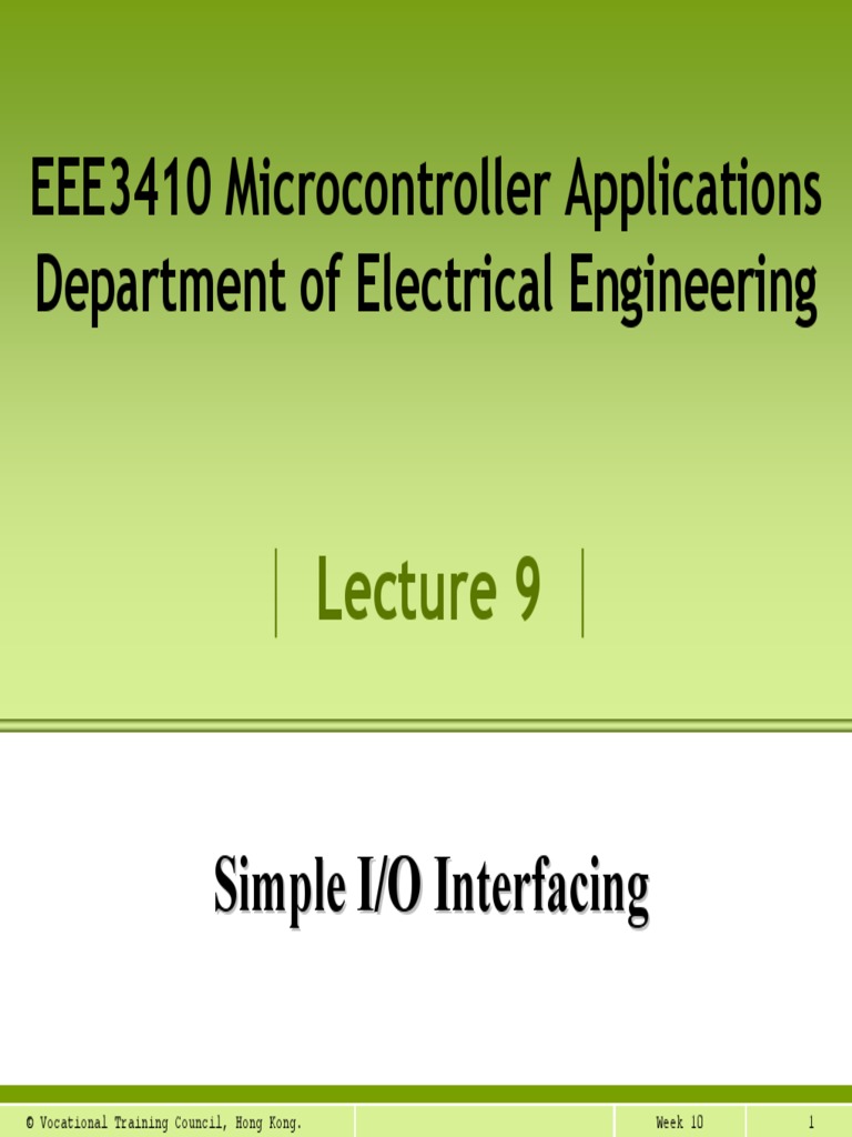 P9 - Simple I-O Interfacing | PDF | Relay | Switch