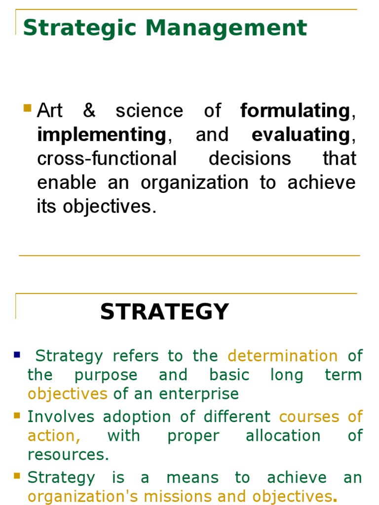 Strategic Management | PDF | Strategic Management | Goal