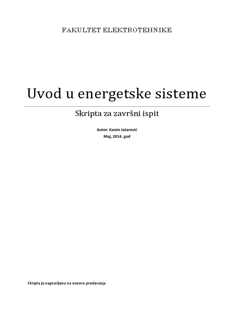 UES Skripta Za Zavrsni Ispit | PDF