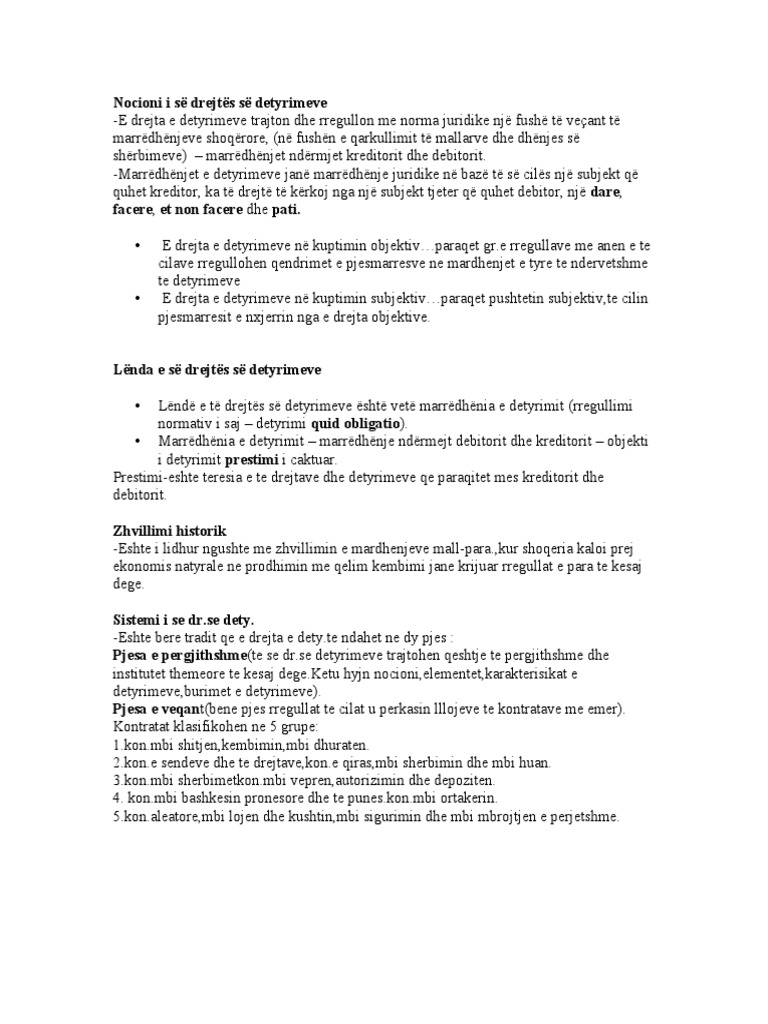 E Drejta e Detyrimeve | PDF