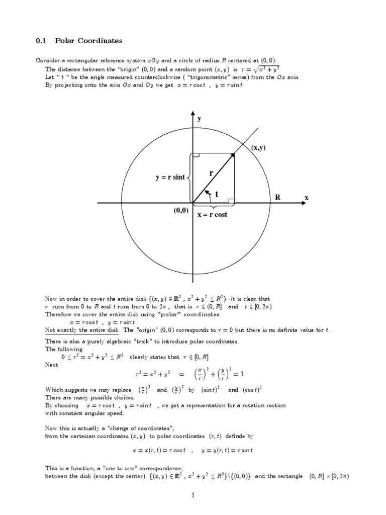 Practical Guide 10 Polar Coordinates | PDF | Coordinate System ...