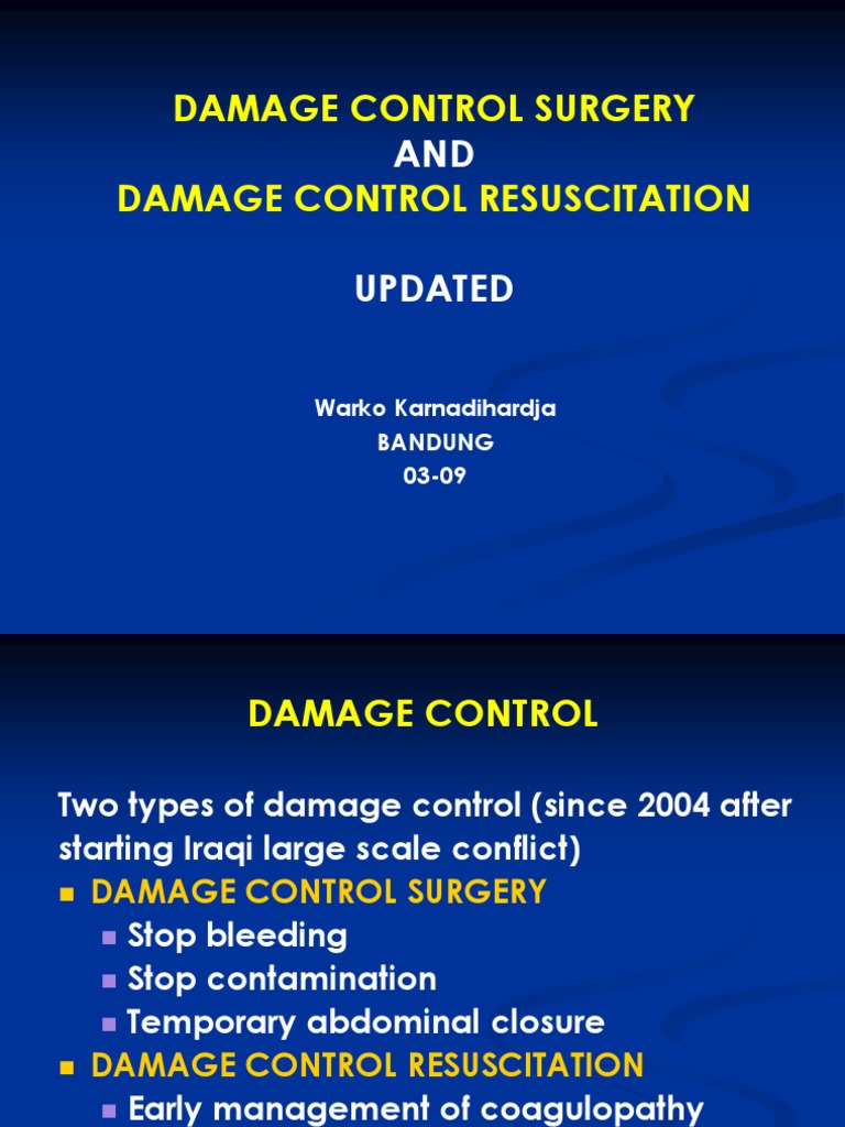 DSTC 0309-Dcs & DCR Updated | PDF | Major Trauma | Bleeding