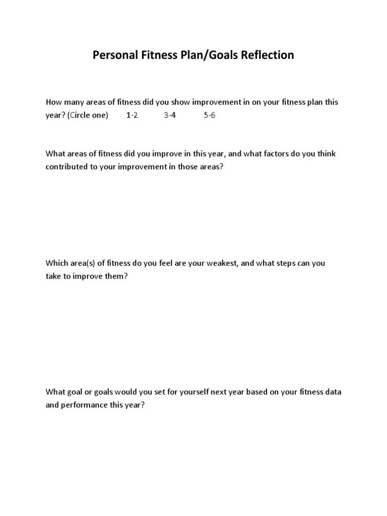 Pe Slo Fitness Reflection | PDF