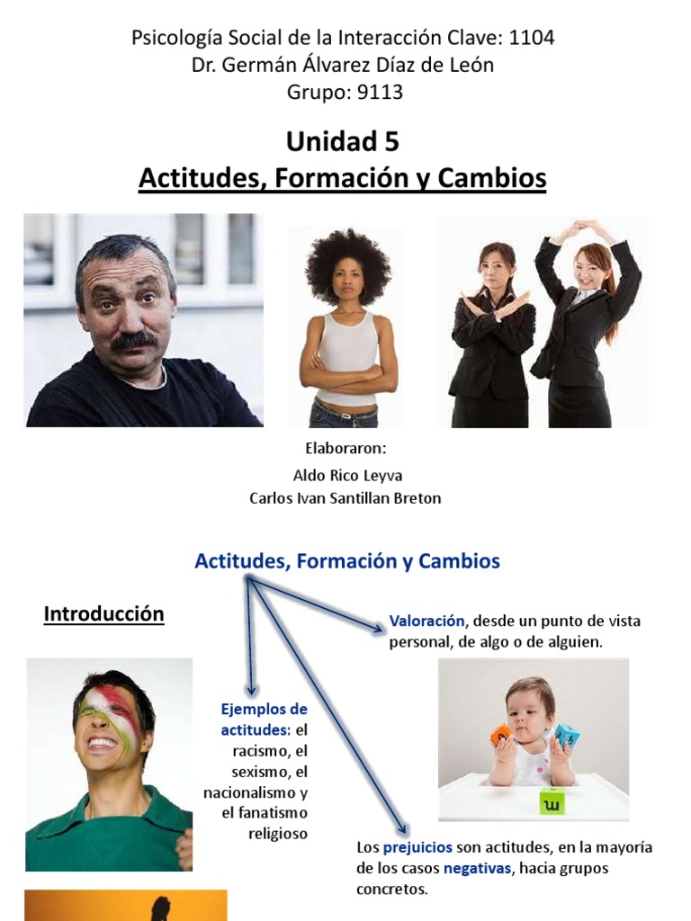 Unidad 5 - Actitudes, Formación y Cambios | PDF | Actitud (psicología) | Comportamiento