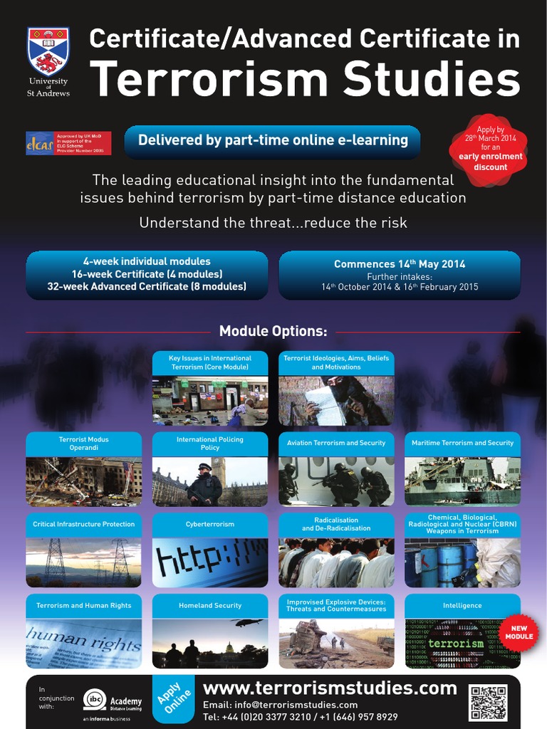 FLR2398HA101 Certificate in Terrorism Studies Prospectus | Improvised ...