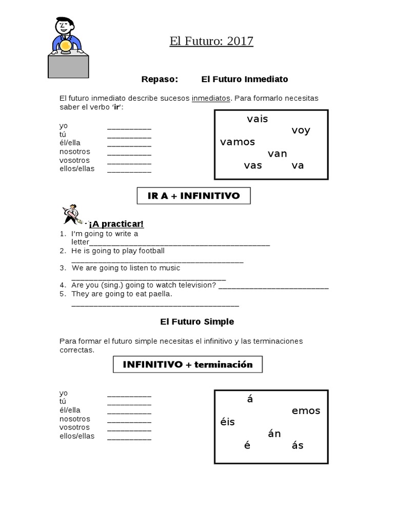 El Futuro Worksheet To Go With | PDF | Language Arts & Discipline