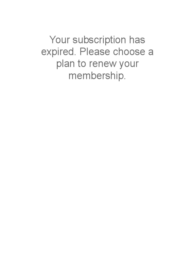 Renew Your Subscription Now | PDF