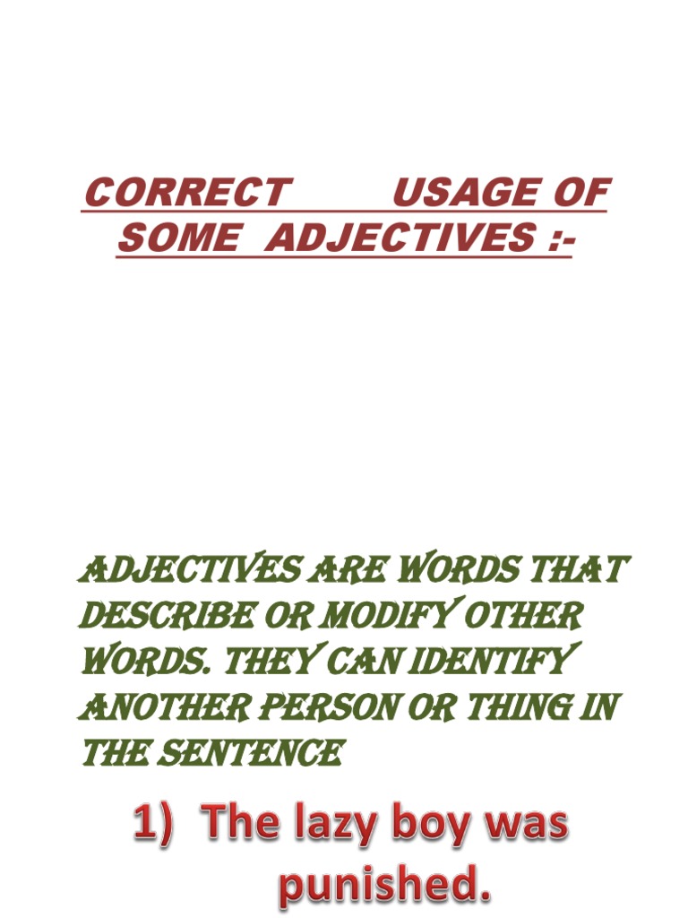 Adjective Usage Guide: Some vs. Any | PDF