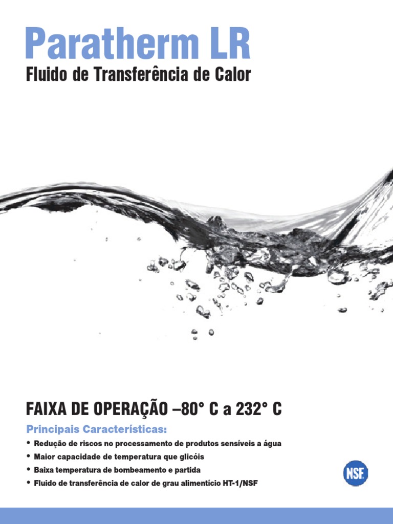 Ficha Técnica Paratherm LR | PDF | Calor | Temperatura