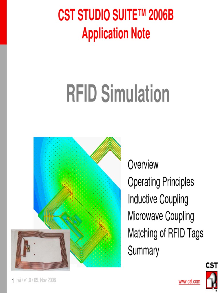 CST Application Note Rfid | PDF | Radio Frequency Identification ...