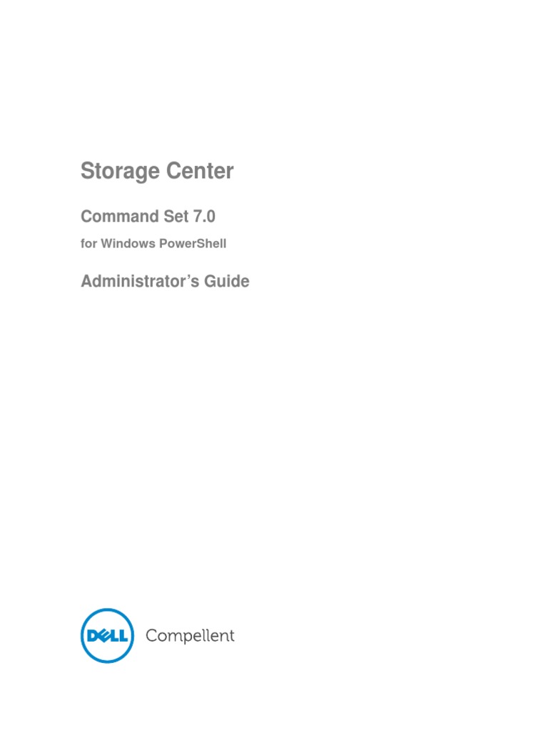 Storage Center Powershell Command Set Admin Guide | PDF | Command Line Interface | Operating ...