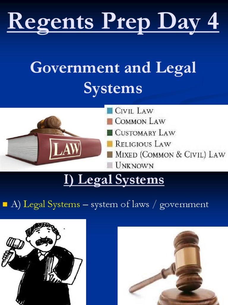 Regents Prep Day 4 Legal Systems | PDF