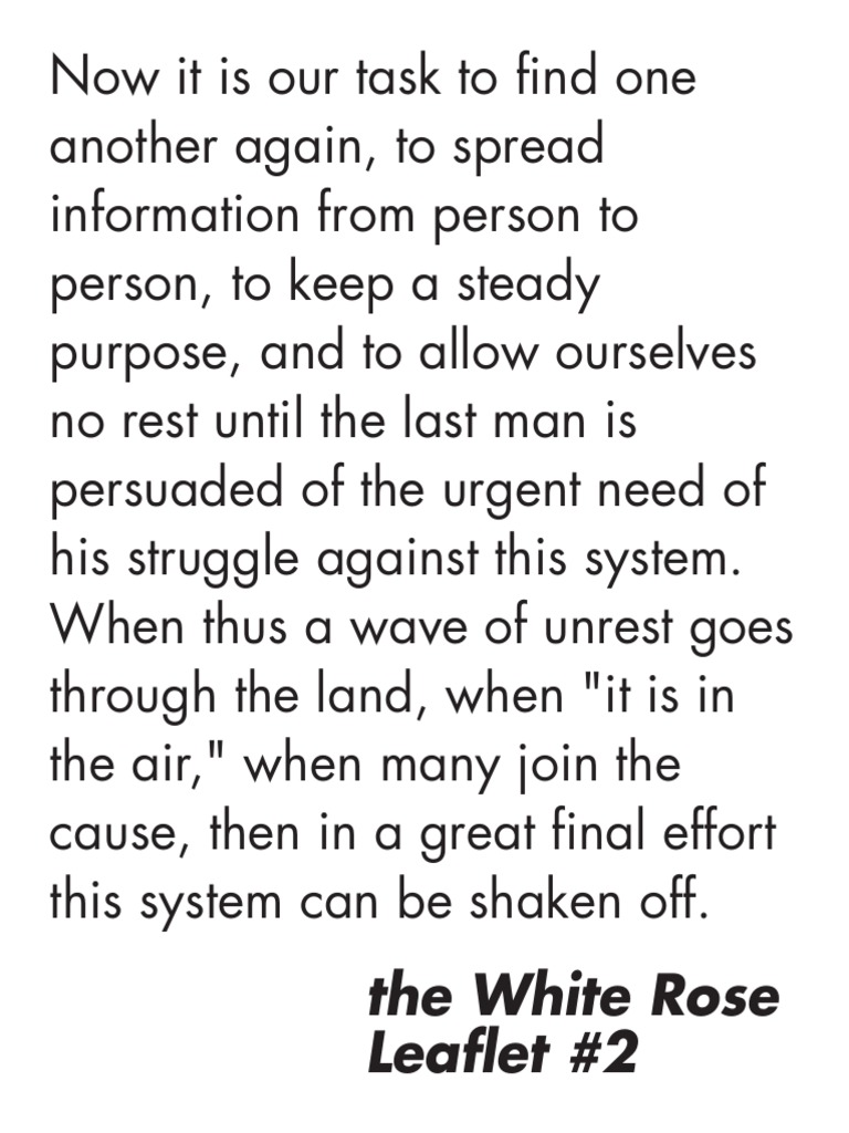 The White Rose Leaflet #2 | PDF