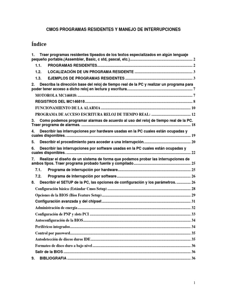 Manejo de Interrupciones.m | PDF | Unidad Central de procesamiento | Bios