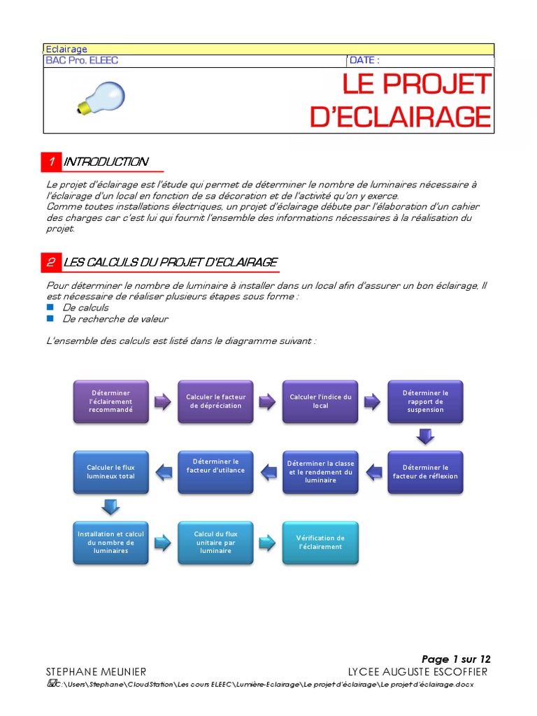 Le Projet D Eclairage | PDF | Jeux de hasard et loterie | Loisirs