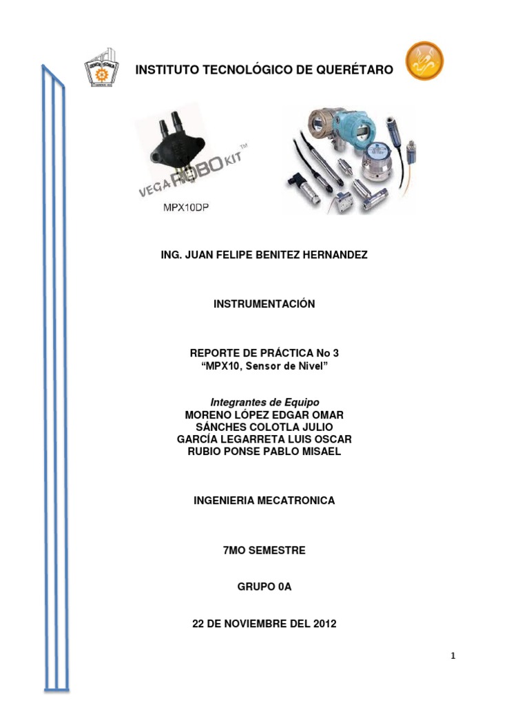 Práctica de Sensor de Nivel MPX10 | PDF | Amplificador operacional | Arduino