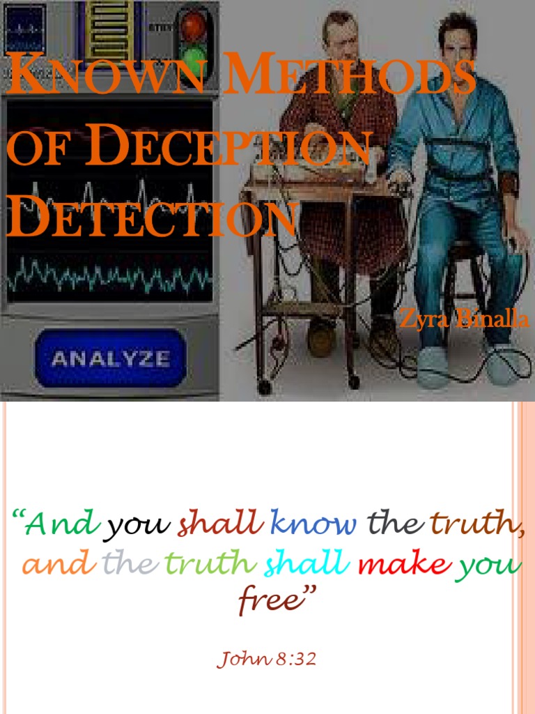 Known Methods of Deception Detection | PDF | Hypnosis | Polygraph Known Methods of Deception Detection | PDF | Hypnosis | Polygraph