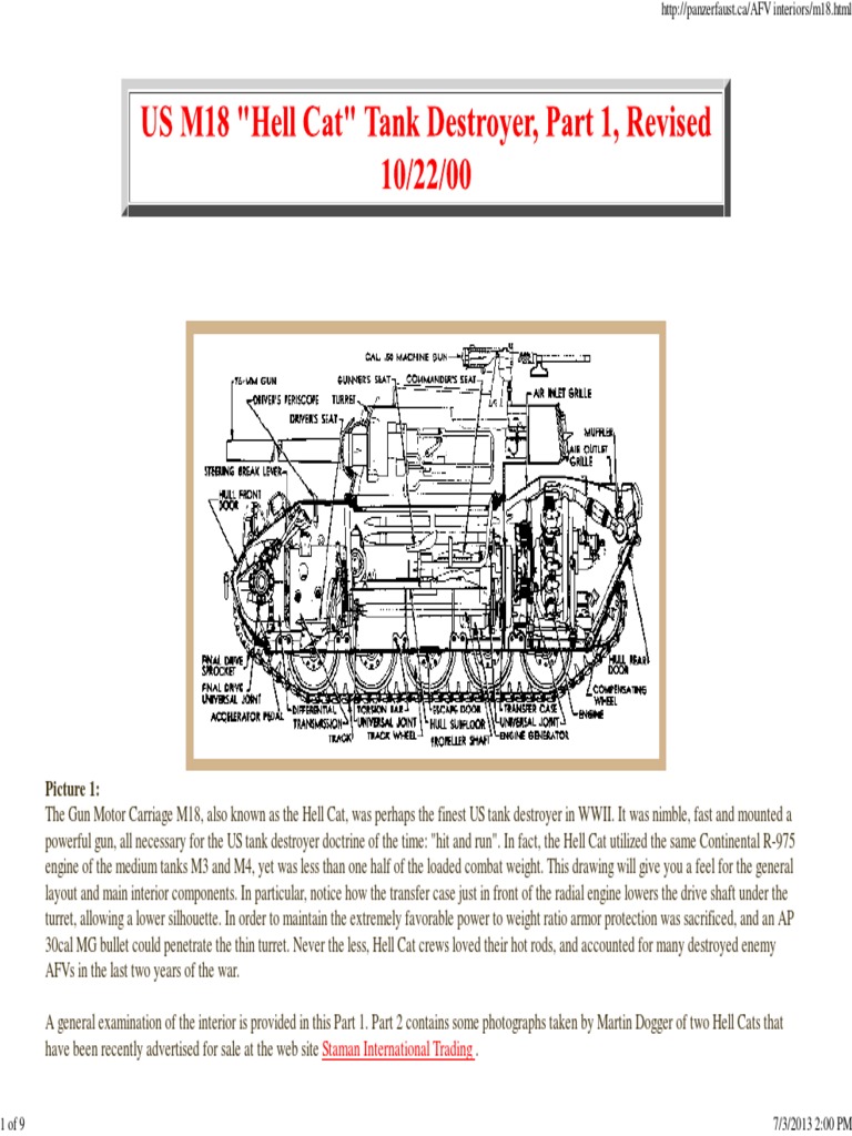 m18 Hellcat | PDF | Gun Turret | Tank Destroyer