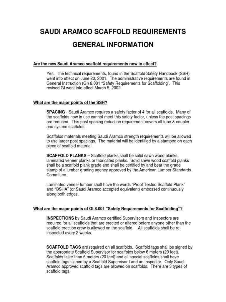 Overview of New Scaffold Safety Requirements | PDF | Scaffolding | Lumber