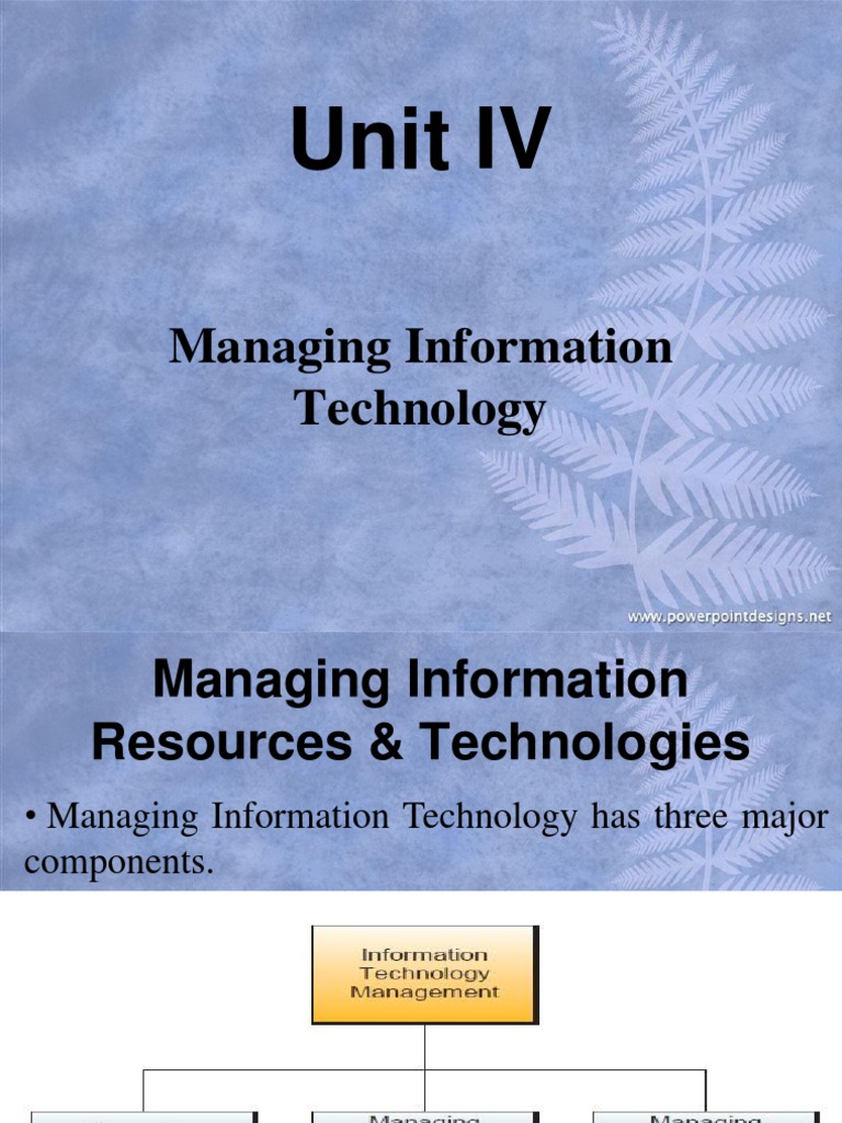 Managing Information Technology Resources | PDF | Electronic Data ...