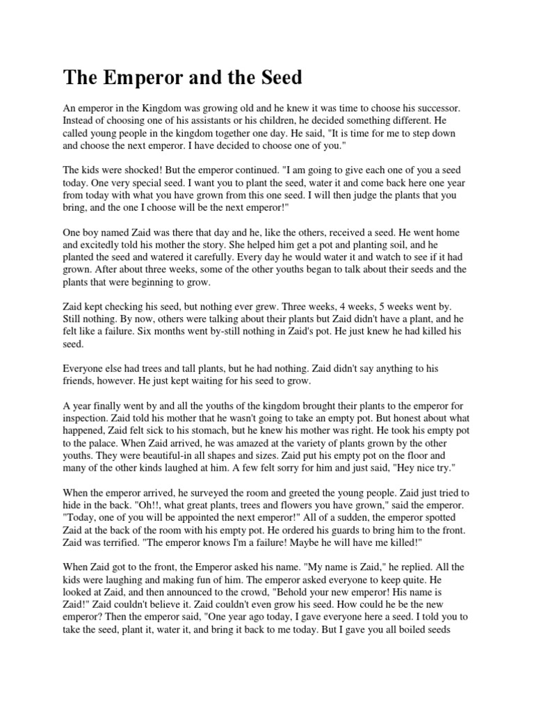 The Emperor and The Seed | PDF