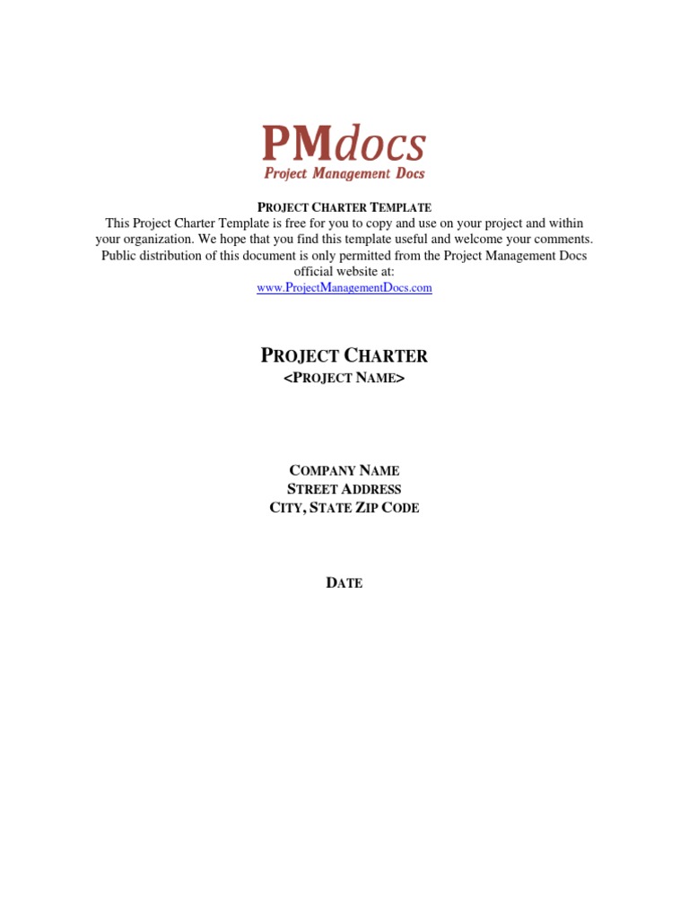 Project Charter Template | PDF | Production And Manufacturing | Business