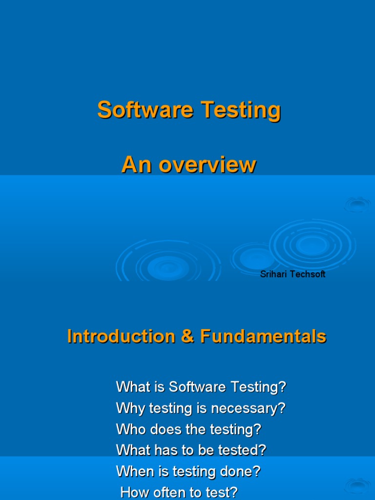 Software Testing | PDF | Software Testing | Verification And Validation