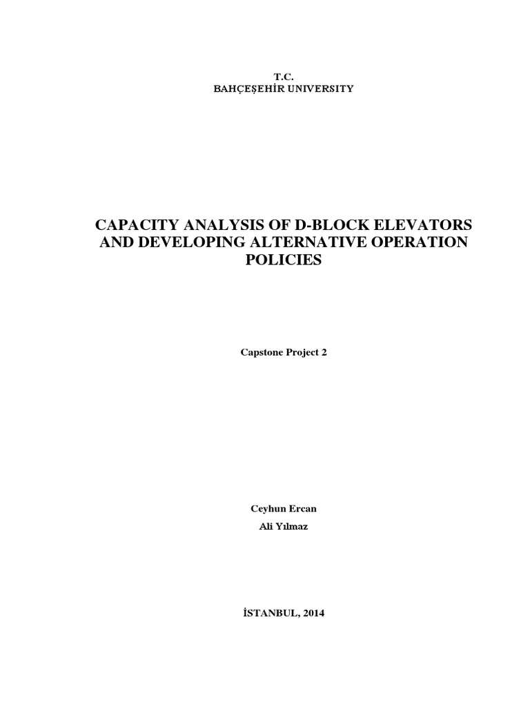 D-Block Elevator Capacity Analysis | PDF | Elevator | Mathematical Model