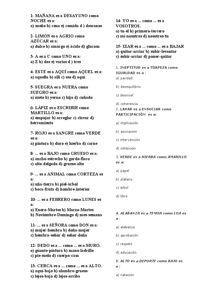 Ejercicios Psicometricos | PDF