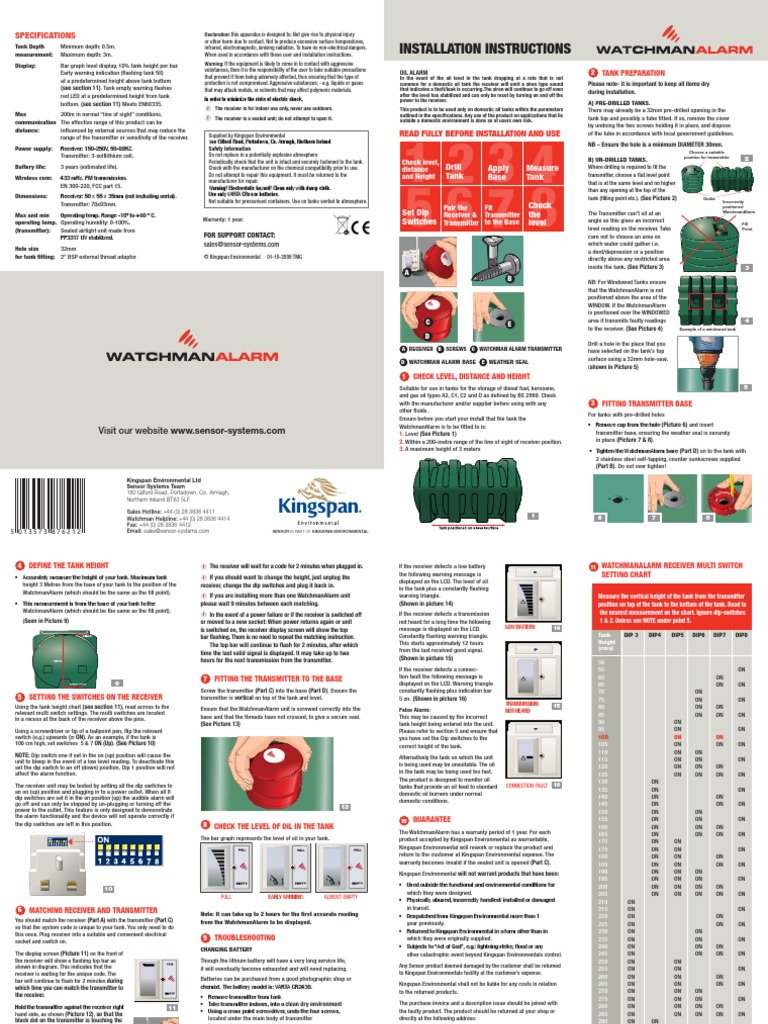 Watchman Alarm | PDF | Ac Power Plugs And Sockets | Manufactured Goods
